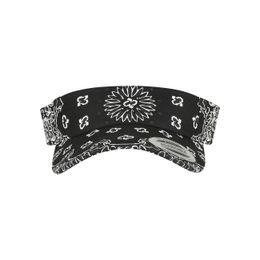 Flex Cap Flexfit "Flexfit Accessoires Visor Bandana Print", Gr. onesize, schwarz, 100% Baumwolle, Caps