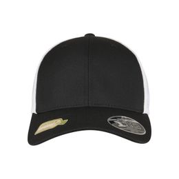 Flex Cap Flexfit "Flexfit Neue Kollektion Flexfit 110 RECYCLED CAP 2-TONE", Gr. onesize, schwarz, wei&szlig;, 98% Polyester, 2% Elasthan, Caps