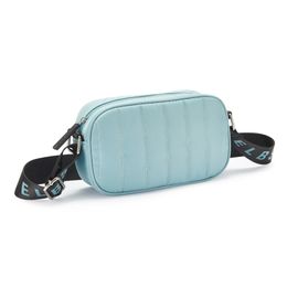 Umh&auml;ngetasche ELBSAND "Minibag, Crossbody Bag, Damentasche, Schultertasche", Damen, Gr. B/H/T: 20,5cm x 12cm x 6cm, blau, Stoff, Textil, clean, unifarben, Taschen Umh&auml;ngetasche, Handtasche Damen zum Umh&auml;ngen aus weichem Material mit Steppung VEGAN