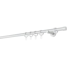 Gardinenstange mydeco "20mm Cap Wandtr&auml;ger 6,5 cm", grau (aluminiumfarben), L:340cm, Gardinenstangen
