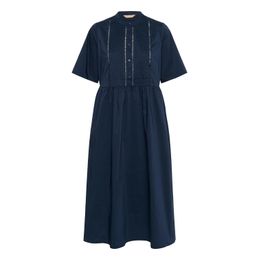 Midikleid Culture "Kleid CUzeta", Damen, Gr. XXL, N-Gr, blau (blau iris), Obermaterial: 65% Baumwolle CO. 33% Polyester PES. 2% Elasthan EL., Kleider Midikleid