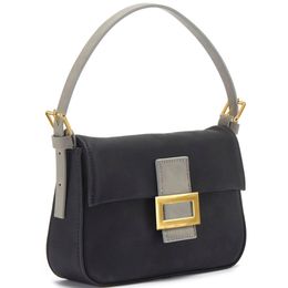 Umh&auml;ngetasche Vivance "Schultertasche, Henkeltasche, Handtasche, Minibag", Damen, Gr. B/H/T: 19cm x 13cm x 5cm, schwarz, Lederimitat, unifarben mit Farbeinsatz, Taschen Umh&auml;ngetasche, Handtasche Damen zum Umh&auml;ngen mit abnehmbarem Schulterriemen VEGAN
