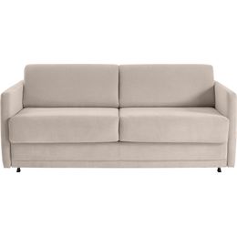 Schlafsofa "Limone", beige, B:178cm H:82cm T:93cm, ATLANTIC HOME COLLECTION, Sofas, Schlafsofa, f&uuml;r Dauerschl&auml;fer geeignet inklusive hochwertige Matratze
