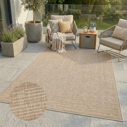 Outdoorteppich Carpet City "Outdoor 789, auch in rund", braun, B:60cm H:5mm L:110cm, Polypropylen, Teppiche, Outdoorteppich, Witterungsbest&auml;ndig f&uuml;r Balkon, Terrasse, In und Outdoor, Sisal Optik