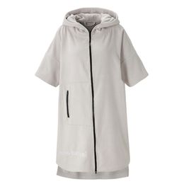 Badeponcho Bruno Banani "Daniel, ideal f&uuml;r Sauna, Spa & im Urlaub, Damen & Herren" Gr. S, hellgrau, L:100cm, Frottier, Hausm&auml;ntel, Surfponcho, 100% Baumwolle, Frottee