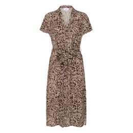 Midikleid Saint Tropez "Kleid VegaSZ", Damen, Gr. L, N-Gr, braun (braun birch squiggles), Obermaterial: 100% Viskose LENZING ECOVERO CV LenzEcov., Kleider Midikleid