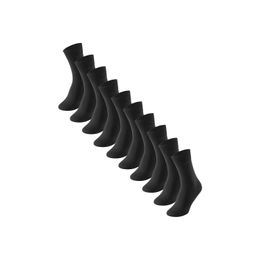 Kurzsocken Schiesser "Socken 10er Pack", Herren, Gr. 43-46, schwarz, Obermaterial: 70% Baumwolle CO. 27% Polyamid PA. 3% Elasthan EL., Socken