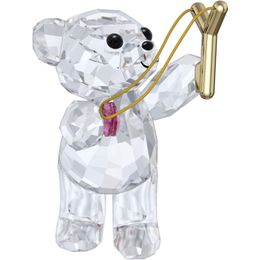 Dekofigur Swarovski "Kristallfigur Sammelfigur Kris B&auml;r Ich sende dir meine Liebe", kristallwei&szlig;, goldfarben, rot, schwarz, Dekofiguren, B/H/T: 3cm x 3,1cm x 4,2cm, Metall, Swarovski Kristall, Swarovski Kristall, B:3cm H:3,1cm T:4,2cm