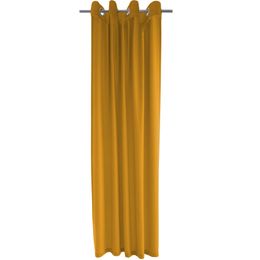 Vorhang HOMING "Allen" Gr. 1, gelb (safran), B:140cm H:245cm, Polyester, Gardinen, blickdicht, Akustik, L&auml;rmschutz, Wohn-, Schlaf-, Kinderzimmer, Thermo