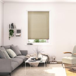 Rollo LICHTBLICK ORIGINAL "Klemmfix, ohne Bohren", beige (taupe, wei&szlig;, wei&szlig;), B:120cm H:190cm, Polyester, Rollos, Thermofunktion, Lichtdurchl&auml;ssig, Klemmbar, Energiesparend