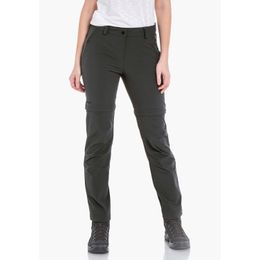 Sch&ouml;ffel Zip-away-Hose SCH&Ouml;FFEL "Pants Ascona Zip Off", Damen, Gr. 40, Kurzgr&ouml;&szlig;en, graphit, Oberstoff : 89% Nylon 11% Elasthan, Hosen