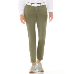 Bequeme Jeans Casual Looks, Damen, Gr. 46, Normalgr&ouml;&szlig;en, gr&uuml;n (oliv), 97% Baumwolle, 3% Elasthan, unifarben, lang, Jeans