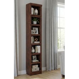 B&uuml;cherregal OTTO HOME "Soeren Regal B/T/H: 40/29/220 cm", dunkelbraun, B:40cm H:220cm T:29cm, Massivholz, Regale, B&uuml;cherregal, Kiefer FSC-zertifiziert, 7 F&auml;cher und 6 Einlegeb&ouml;den