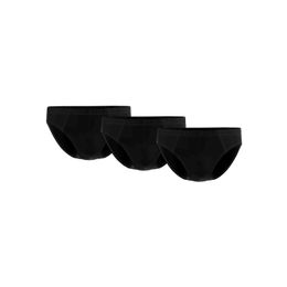 Slip Seidensticker "Slip 3er Pack", Herren, Gr. M, schwarz, Obermaterial: 95% Baumwolle CO. 5% Elasthan EL., Unterhosen Slip