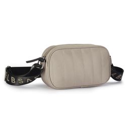 Umh&auml;ngetasche ELBSAND "Minibag, Crossbody Bag, Damentasche, Schultertasche", Damen, Gr. B/H/T: 20,5cm x 12cm x 6cm, beige (sand), Stoff, Textil, clean, unifarben, Taschen Umh&auml;ngetasche, Handtasche Damen zum Umh&auml;ngen aus weichem Material mit Steppung VEGAN