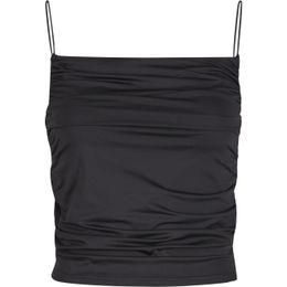 Muskelshirt Urban Classics "Urban Classics Ladies Waterfall Jersey Top", Damen, Gr. XL, schwarz, 91% Polyester, 9% Elasthan, unifarben, slim fit, ohne Ausschnitt, Shirts