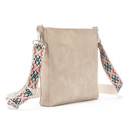 Umh&auml;ngetasche Vivance "Schultertasche, Crossbody Bag, Minibag, Damentasche", Damen, Gr. B/H/T: 25cm x 24cm x 5cm, sand, Lederimitat, unifarben, Taschen Umh&auml;ngetasche, Handtasche Damen zum Umh&auml;ngen mit austauschbarem Schulterriemen VEGAN