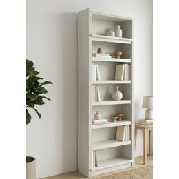 B&uuml;cherregal OTTO HOME "Soeren Regal B/T/H: 80/29/220 cm", cremewei&szlig;, B:80cm H:220cm T:29cm, Massivholz, Regale, B&uuml;cherregal, 7 offene F&auml;cher, massive Kiefer, FSC-zertifiziert