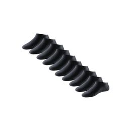 Sneakersocken Schiesser "Socken Blue Bird 10er Pack", Herren, Gr. 39-42, schwarz, Obermaterial: 77% Baumwolle CO. 22% Polyamid PA. 1% Elasthan EL., Socken Sneakersocken