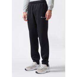 Jogginghose Champion "ICONS Fleece Elastic Cuff Pants", Herren, Gr. XL, N-Gr, schwarz (nbk), Obermaterial: 70% Baumwolle, 30% Polyester, Hosen Jogginghose, Jogginghose, aus Baumwolle und Polyester, mit elastischen B&uuml;ndchen