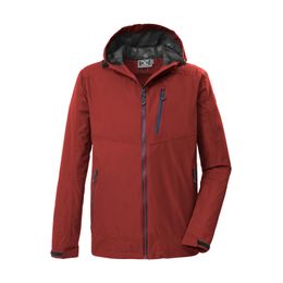 Funktionsjacke Killtec "KOS 41 MN JCKT", Herren, Gr. S, rot (ocker), Obermaterial: 100% Polyester.Futter: 100% Polyester.Futter 2: 100% Polyester, Jacken Funktionsjacke, Wasserdichte, atmungsaktive Jacke mit verstellbarer Kapuze