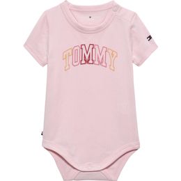 Body Tommy Hilfiger "TOMMY OUTLINE BODY S/S", Jungen, Gr. 92, N-Gr, precious pink, Jersey, Obermaterial: 93% Baumwolle, 7% Elasthan, unifarben, regular fit normal, Rundhals, eingesetzt abgesteppte Kante, Bodys Body, Regular fit mit Rundhalsausschnitt f&uuml;r Babys