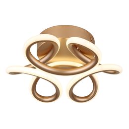 Globo LIGHTING LED Deckenleuchte "MELISAND", champagnerfarben matt, &Oslash; 26cm H: 10cm, Leuchten, Deckenleuchte/&oslash;: 260mm/CCT 2700/4000/6000K, LED Deckenleuchte