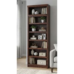 B&uuml;cherregal OTTO HOME "Soeren Regal B/T/H: 80/29/220 cm", dunkelbraun, B:80cm H:220cm T:29cm, Massivholz, Regale, B&uuml;cherregal, 7 offene F&auml;cher, massive Kiefer, FSC-zertifiziert
