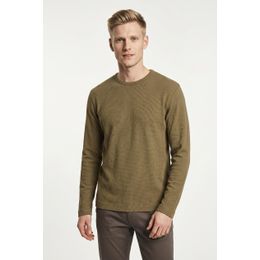 Langarmshirt BOSS Orange "Tempesto", Herren, Gr. M, open gr&uuml;n342, Single Jersey, Obermaterial: 82% Baumwolle, 12% Polyamid, 6% Elasthan, regular fit normal, Rundhals, Shirts Langarmshirt, mit BOSS-Stickerei