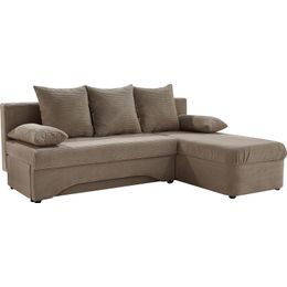 Jockenh&ouml;fer Ecksofa JOCKENH&Ouml;FER GRUPPE "L-Form, B: 191 cm", taupe 426, 18, B:191cm H:87cm T:142cm, Korpus: 100% Polyester;Kissen: 100% Polyester, Sofas, Ecksofa, mit Bettfunktion & Bettkasten