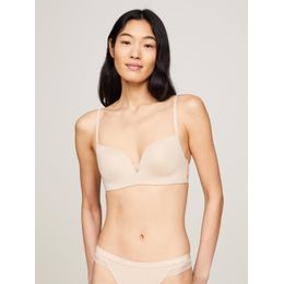 Push-up-BH "WIRELESS PUSH UP", Damen, Gr. 70, Cup B, beige (misty blush), Jersey, Obermaterial: 79% Polyamid, 21% Elasthan, Tommy Hilfiger Underwear, unifarben, k&ouml;rpernah, BHs Push-up-BH, mit Spitze & verstellbaren Tr&auml;gern