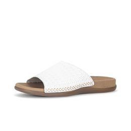 Pantolette Gabor "Pantolette", Damen, Gr. 36, wei&szlig;, Schuhe Pantolette