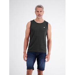 Muskelshirt Lerros "Sportliches Tanktop aus Baumwolle mit Rundhalskragen", Herren, Gr. L, schwarz, 100% Baumwolle, Rundhals, Shirts