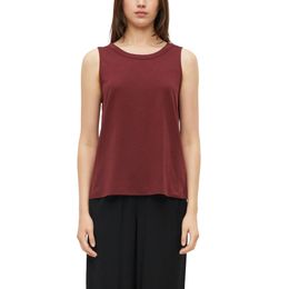 Tanktop s.Oliver, Damen, Gr. 34, schwarz pomegranat, Jersey, Obermaterial: 50% Baumwolle, 50% Modal, unifarben, normal h&uuml;ftbedeckend, Rundhals, abgesteppte Kante, Tops Tanktop, Sommertop mit Modal