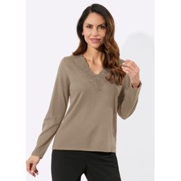 Strickpullover "Pullover", Damen, Gr. 42, sesam, 100% Polyacryl, Pullover Strickpullover
