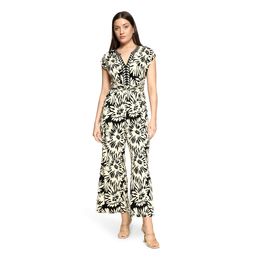 Overall Vera Mont "Damen in 7/8 L&auml;nge", Damen, Gr. 36, Normalgr&ouml;&szlig;en, schwarz, wei&szlig;, Obermaterial: 94% Polyester, 6% Elasthan, figurumspielend, Serafino, Overalls Overall
