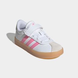 M&auml;dchen Sneaker "VL COURT 3.0 KIDS", adidas Sportswear, Gr. 29cloud wei&szlig;, bliss pink, gum 1, Leder, Synthetik, Schuhe, inspiriert vom Design des