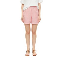 Relaxshorts s.Oliver, Damen, Gr. 36, N-Gr, marsala pink stripe, Web, Obermaterial: 100% Baumwolle, gestreift, normal ca. Mitte Oberschenkel, Hosen, Gestreifte Sommershort aus reiner Baumwolle