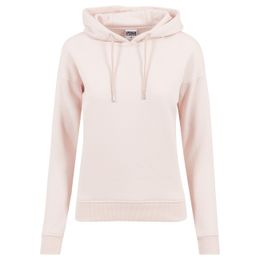 Kapuzenpullover Urban Classics "Urban Classics Damen Ladies Hoody", Damen, Gr. M, pink, 63% Baumwolle, 37% Polyester, unifarben, normal, ohne Ausschnitt, Pullover Kapuzenpullover