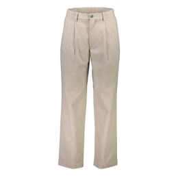 Chinos LINDBERGH "Klassische Hose Wide Fit", Herren, Gr. L, beige (dk sand mel), Obermaterial: 56% Polyester, 40% Wolle, 4% Elasthan. Futter: 55% Polyester, 45% Viskose, meliert, weit, Hosen