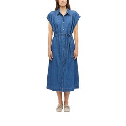 Jeanskleid s.Oliver, Damen, Gr. 46, N-Gr, blau, Denim/Jeans, Obermaterial: 100% Baumwolle, unifarben, relaxed fit lang, Kleider, mit Textil G&uuml;rtel