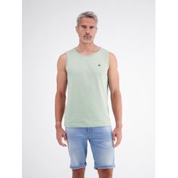 Muskelshirt Lerros "Sportliches Tanktop aus Baumwolle mit Rundhalskragen", Herren, Gr. L, gr&uuml;n (bay gr&uuml;n), 100% Baumwolle, Rundhals, Shirts