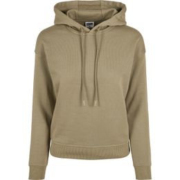 Kapuzenpullover Urban Classics "Urban Classics Damen Ladies Hoody", Damen, Gr. XS, khaki, 63% Baumwolle, 37% Polyester, unifarben, normal, ohne Ausschnitt, Pullover Kapuzenpullover