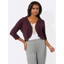 Bolero Lady, Damen, Gr. 50, rot (burgund), 80% Viskose, 20% Polyamid, unifarben, Strickjacken Bolero