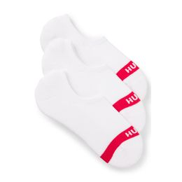 Businesssocken HUGO UNDERWEAR "3P LC PLUSH TAPE CC", Herren, Gr. 39-42, wei&szlig; (wei&szlig; 100), Baumwollmischung, kontrastfarbene Details, mit Stickerei, unifarben mit Farbeinsatz, elastisch, Socken, mit HUGO Logostickerei auf rotem Farbstreifen