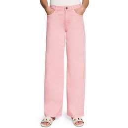 Bequeme Jeans Zero "Damen Jeans mit weitem Bein Style Witney 32 Inch", Damen, Gr. 34, Normalgr&ouml;&szlig;en, bridal rose, Obermaterial: 71% Baumwolle, 3% Elasthan, 26% Polyester, Jeans