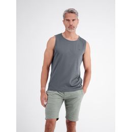 Muskelshirt Lerros "Sportliches Tanktop aus Baumwolle mit Rundhalskragen", Herren, Gr. L, grau (lava grau), 100% Baumwolle, Rundhals, Shirts