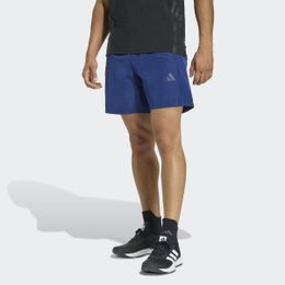 Shorts adidas Performance "WORKOUT ESSENTIALS BASE, GEWEBT", Herren, Gr. L, L-Gr, dunkelblau melange, innenbeinl&auml;nge ca. 23 cm, Obermaterial: 100% Polyester, Hosen Shorts