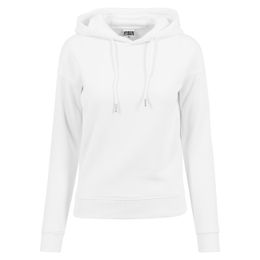 Kapuzenpullover Urban Classics "Urban Classics Damen Ladies Hoody", Damen, Gr. M, wei&szlig;, 63% Baumwolle, 37% Polyester, unifarben, normal, ohne Ausschnitt, Pullover Kapuzenpullover
