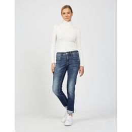 Relax-fit-Jeans Gang "94AMELIE", Damen, Gr. 27, N-Gr, precious wash, Denim/Jeans, Obermaterial: 79% Baumwolle, 20% Polyester, 1% Elasthan, regular fit, Jeans, aus Sweat Denim